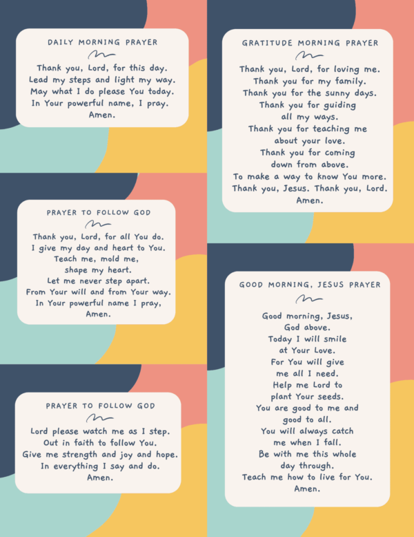 5 Fun and Easy Morning Prayers for Kids to Learn (with Printables!)